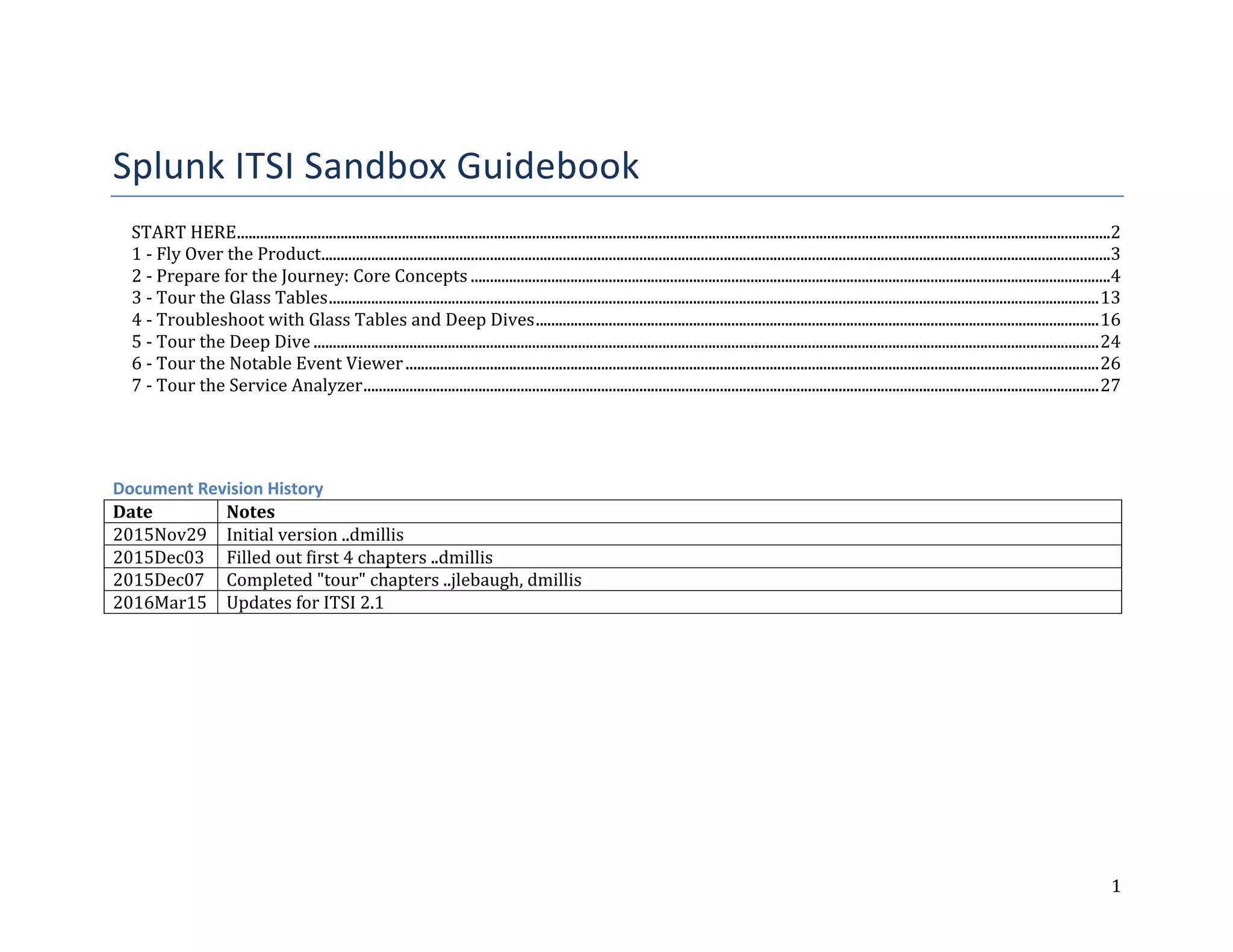 Splunk IT Service Intelligence Sandbox Guidebook | PDF