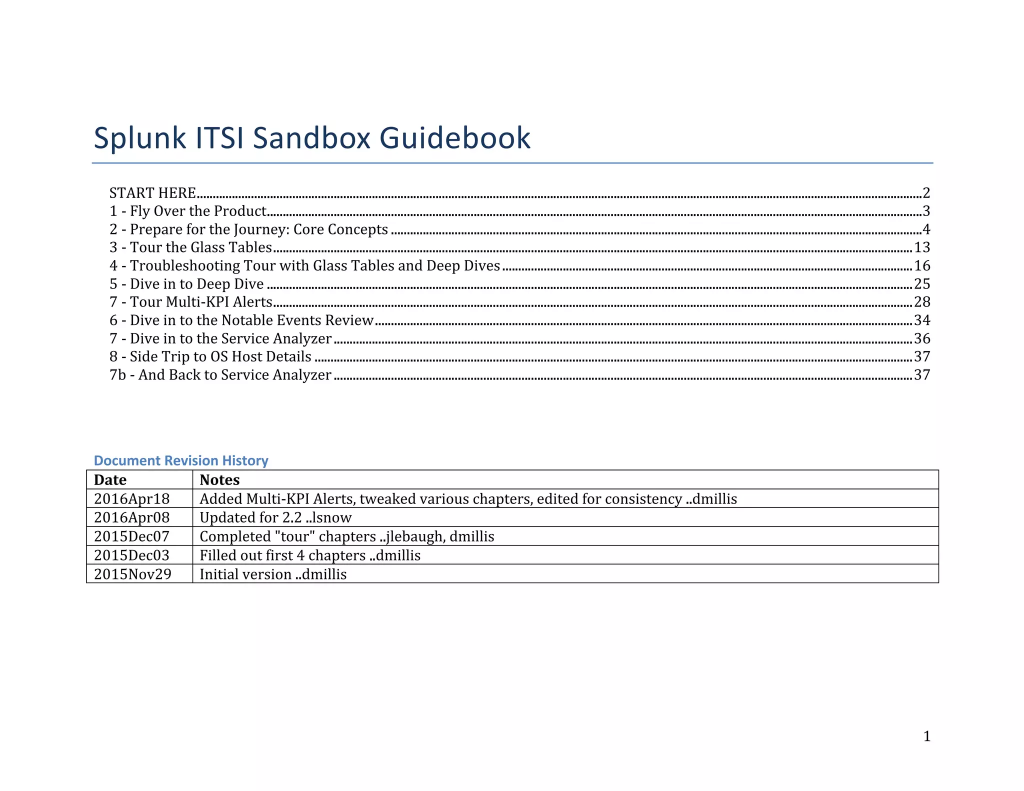Splunk ITSI Sandbox Guidebook | PDF