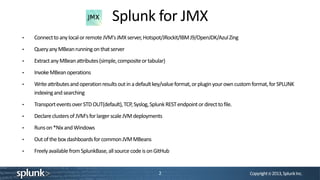 Splunk for JMX | PPTX