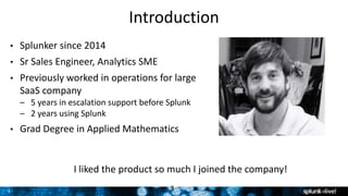 Splunk for Machine Learning and Analytics | PPTX