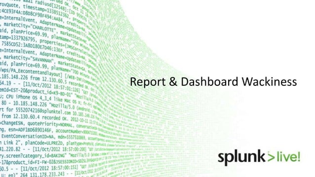 SplunkLive! Getting Started with Splunk Enterprise | PPT