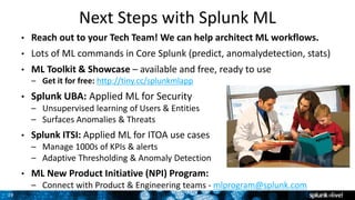 Machine Learning and Analytics in Splunk | PPTX