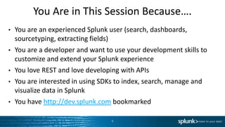 SplunkLive! Developer Breakout | PPTX