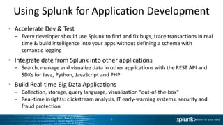 SplunkLive! Developer Breakout | PPT