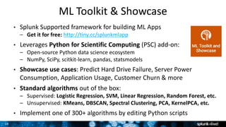 Machine Learning + Analytics in Splunk | PPTX | Computing | Technology ...