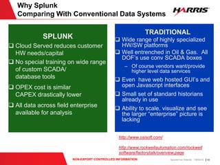 SplunkLive! Customer Presentation – Harris | PPT