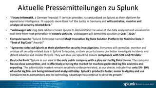 SplunkLive! Overview | PPT