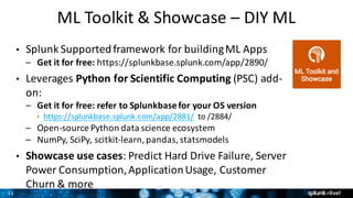 SplunkLive Perth Machine Learning & Analytics | PPT