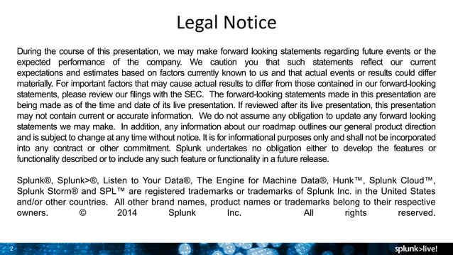 SplunkLive! Presentation - Data Onboarding with Splunk | PPT