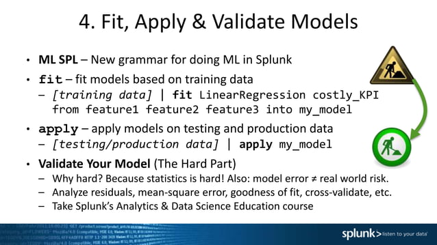Splunk for Machine Learning and Analytics | PPT