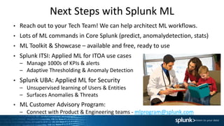 Splunk for Machine Learning and Analytics | PPTX