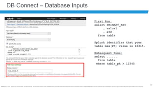 Monitoring a Database Driven System Utilizing Splunk's DB Connect | PPTX