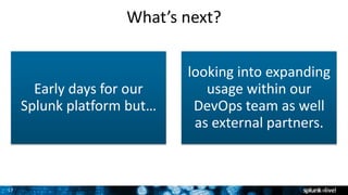 SplunkLive! Wien 2016 - Use Case TTTech Computertechnik | PPT