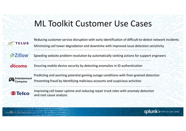 SplunkLive! Warsaw 2016 - Machine Learning | PPT