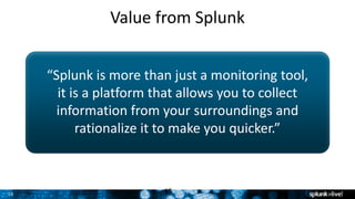 SplunkLive! Wien 2016 - Use Case Swisscom | PPT