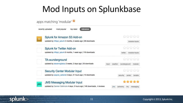 Splunk Modular Inputs Jms Messaging Module Input Ppt