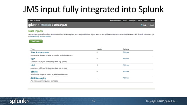 Splunk Modular Inputs Jms Messaging Module Input Ppt