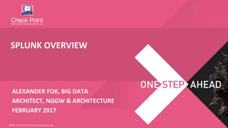 Splunk Architecture overview | PPTX