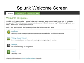 Sydney Python Presentation (October 2010) - Splunk | PPT