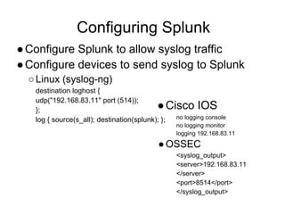Sydney Python Presentation (October 2010) - Splunk | PPT