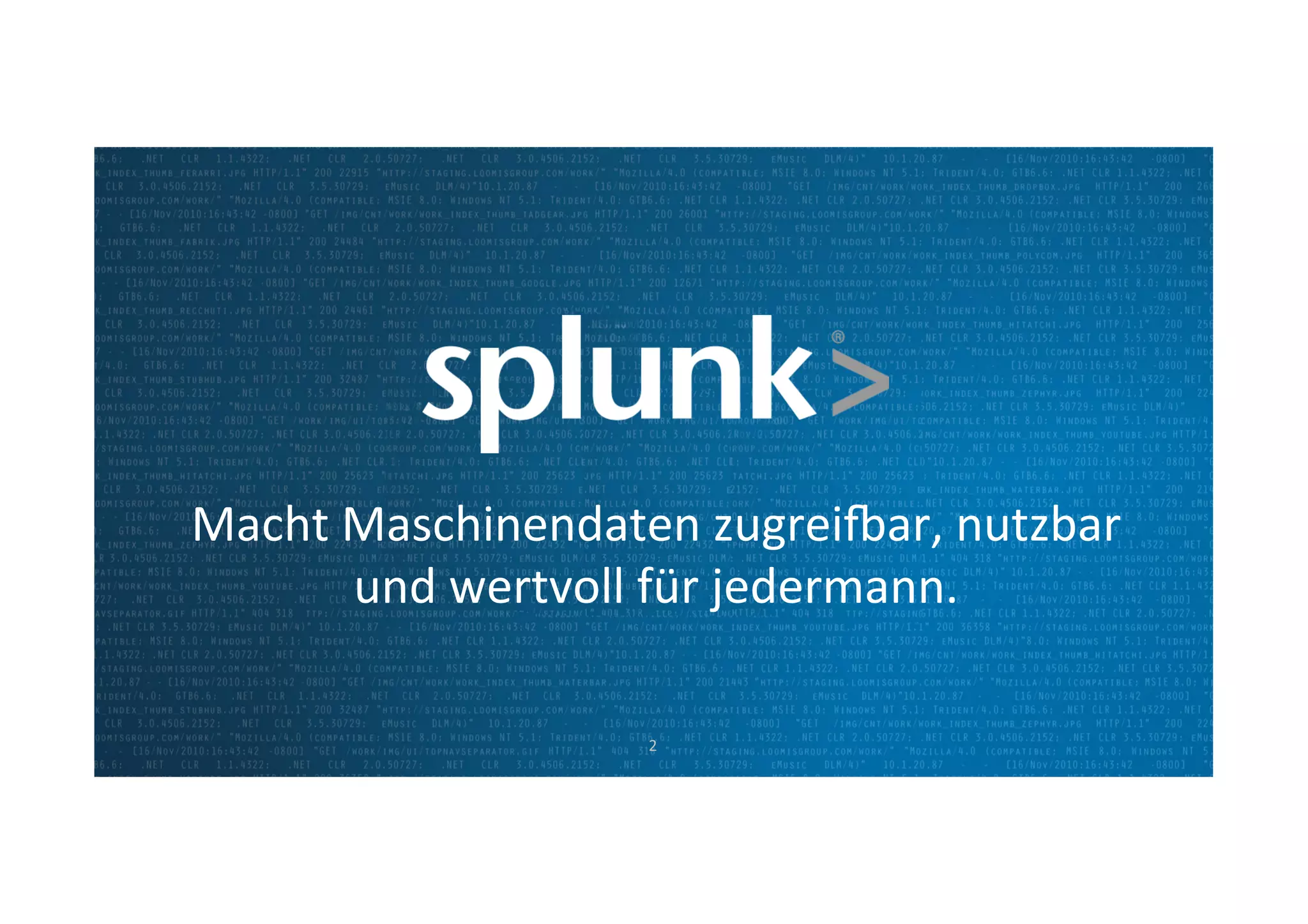 Client & Virtual User Experience Monitoring mit Splunk | PPT