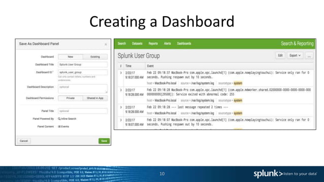 Splunk Dashboarding & Universal Vs. Heavy Forwarders | PPT