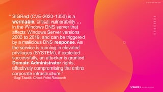 SIGRed - Monitoring and Detecting with Splunk | PDF