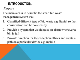 SRS and PMP of Smart Bio- Waste Management System | PPT