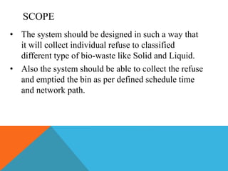 SRS and PMP of Smart Bio- Waste Management System | PPT