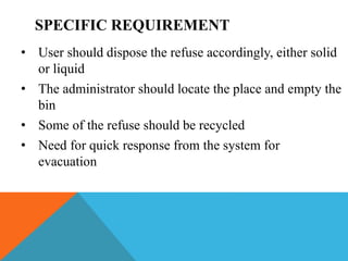 SRS and PMP of Smart Bio- Waste Management System | PPT