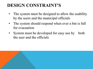 SRS and PMP of Smart Bio- Waste Management System | PPT