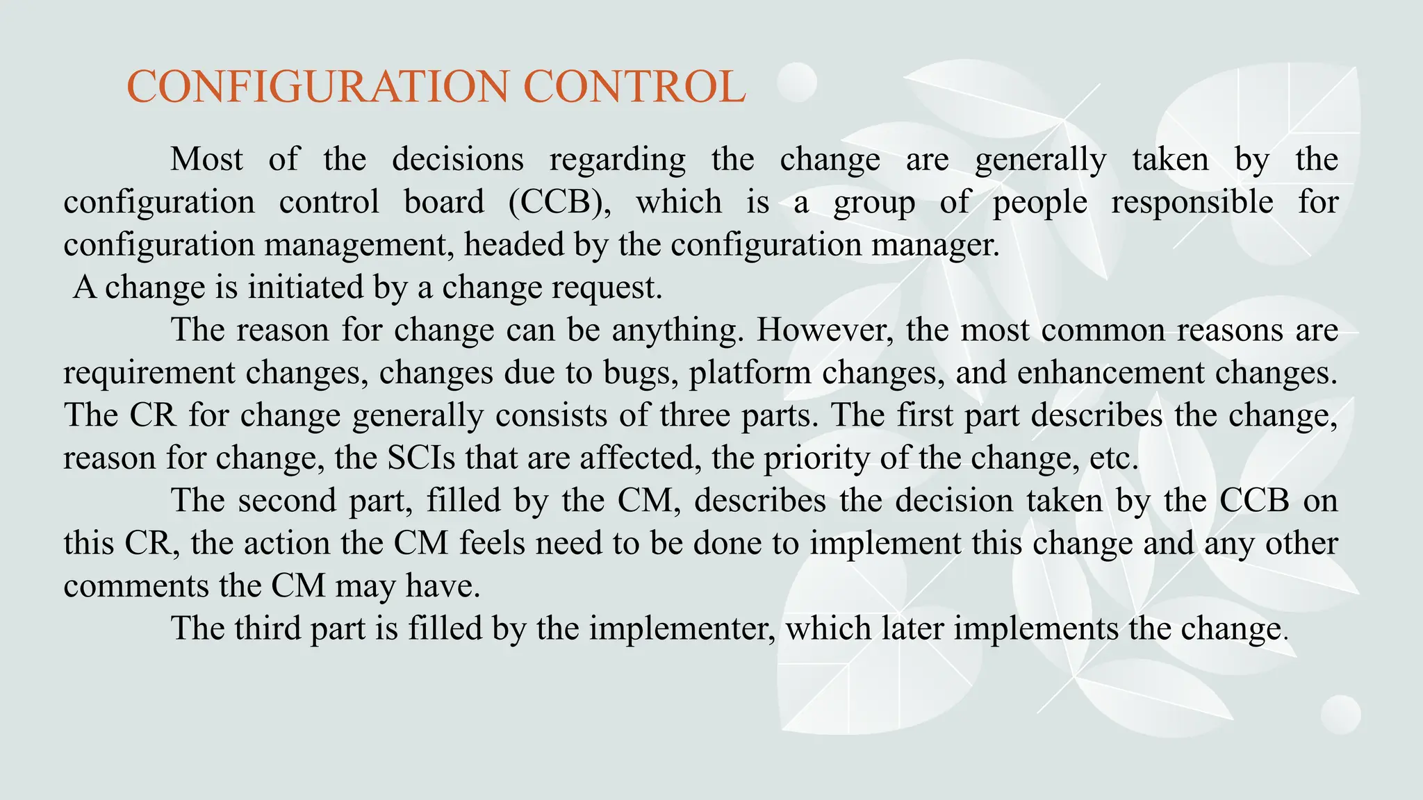 oftware Configuration Management& Managing Contract | PPT