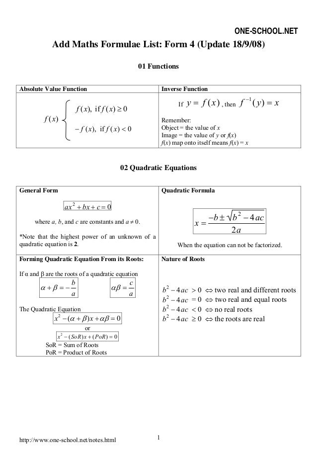 Mathematics Form 4 Kssm Notes Mathematics Form 4 Kssm Notes