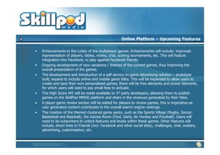 SkillPod Media Casual Games Platform Overview | PPT