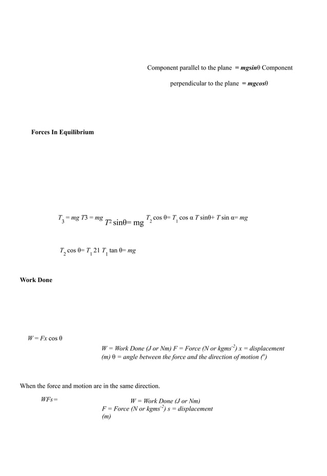 SPM Physics Formula List Form4 | DOC | Physics | Science