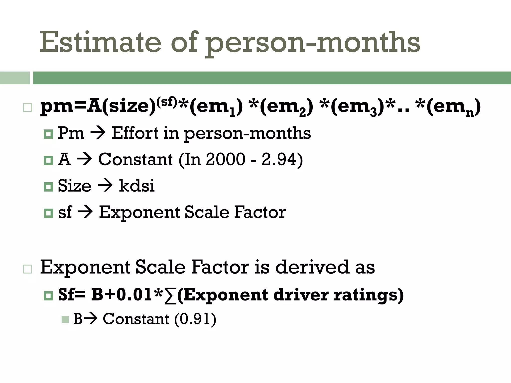 Spm software effort estimation | PDF