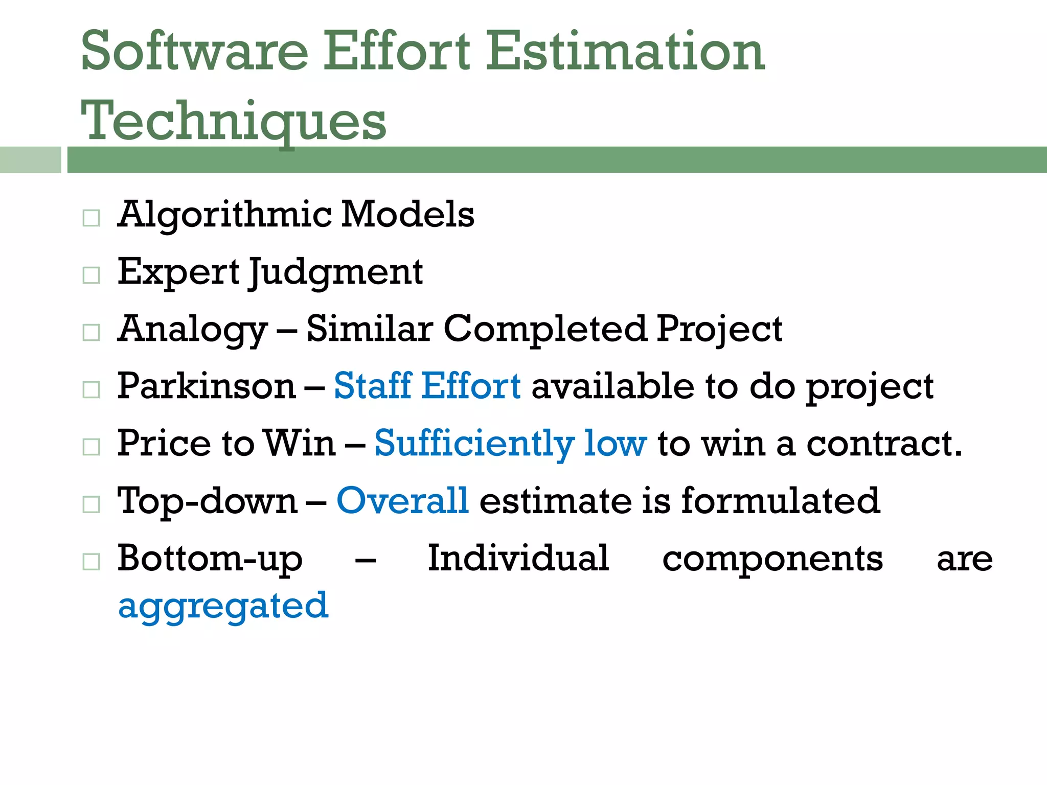 Spm Software Effort Estimation Pdf
