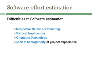 Spm software effort estimation | PDF