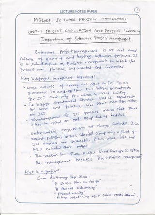 Spm unit-1-notes | PDF