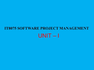 Software Project Management | PPTX