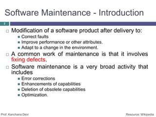 Spm unit v-software maintenance-intro | PPT