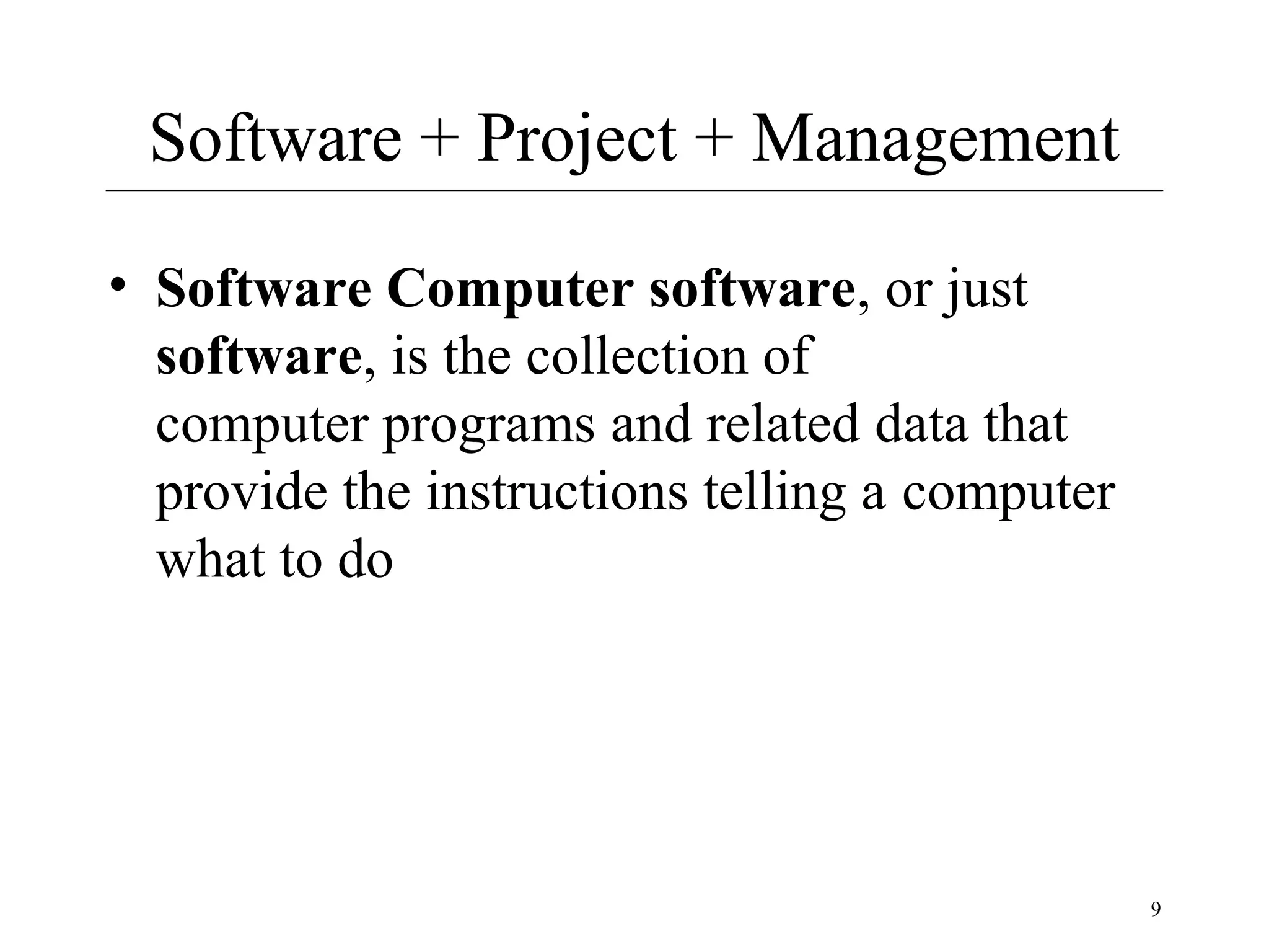 Software Project Management( lecture 1) | PPT | Computer Software and Applications | Computing