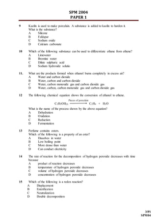 Spm2004 p1 | DOCX