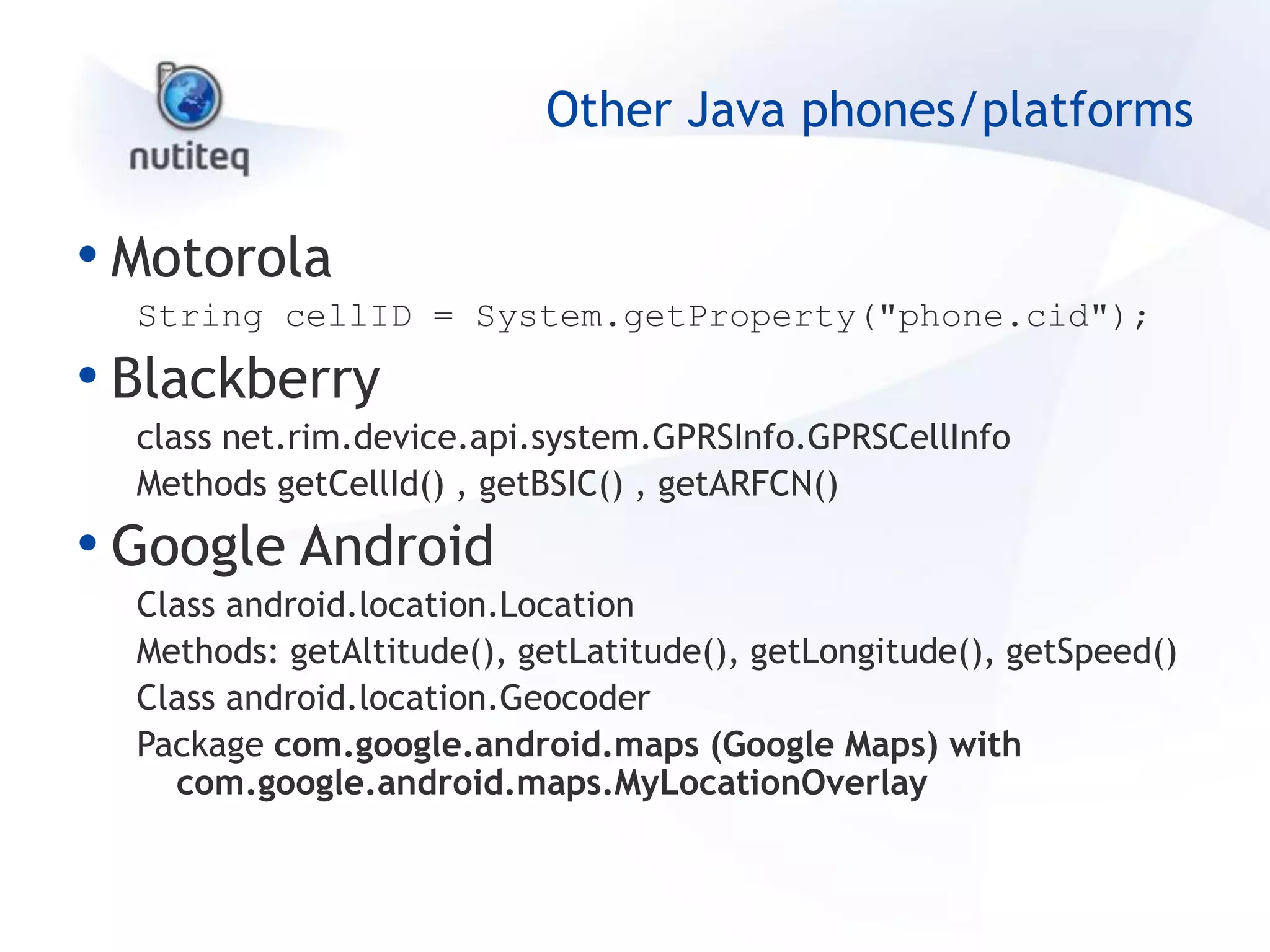 Terminal-based Mobile Positioning overview | PPT