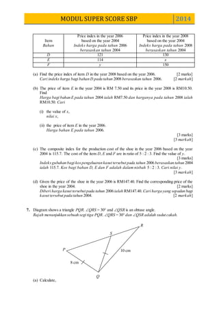 Spm 2014 add math modul sbp super score [lemah] k2 set 3 dan skema | DOCX