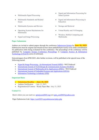 12th International Conference on Signal, Image Processing and ...