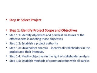 SPM 7-STEPWISE PROJECT PLANNING planning a | PPTX