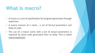 MACRO PROCESSOR | PPT