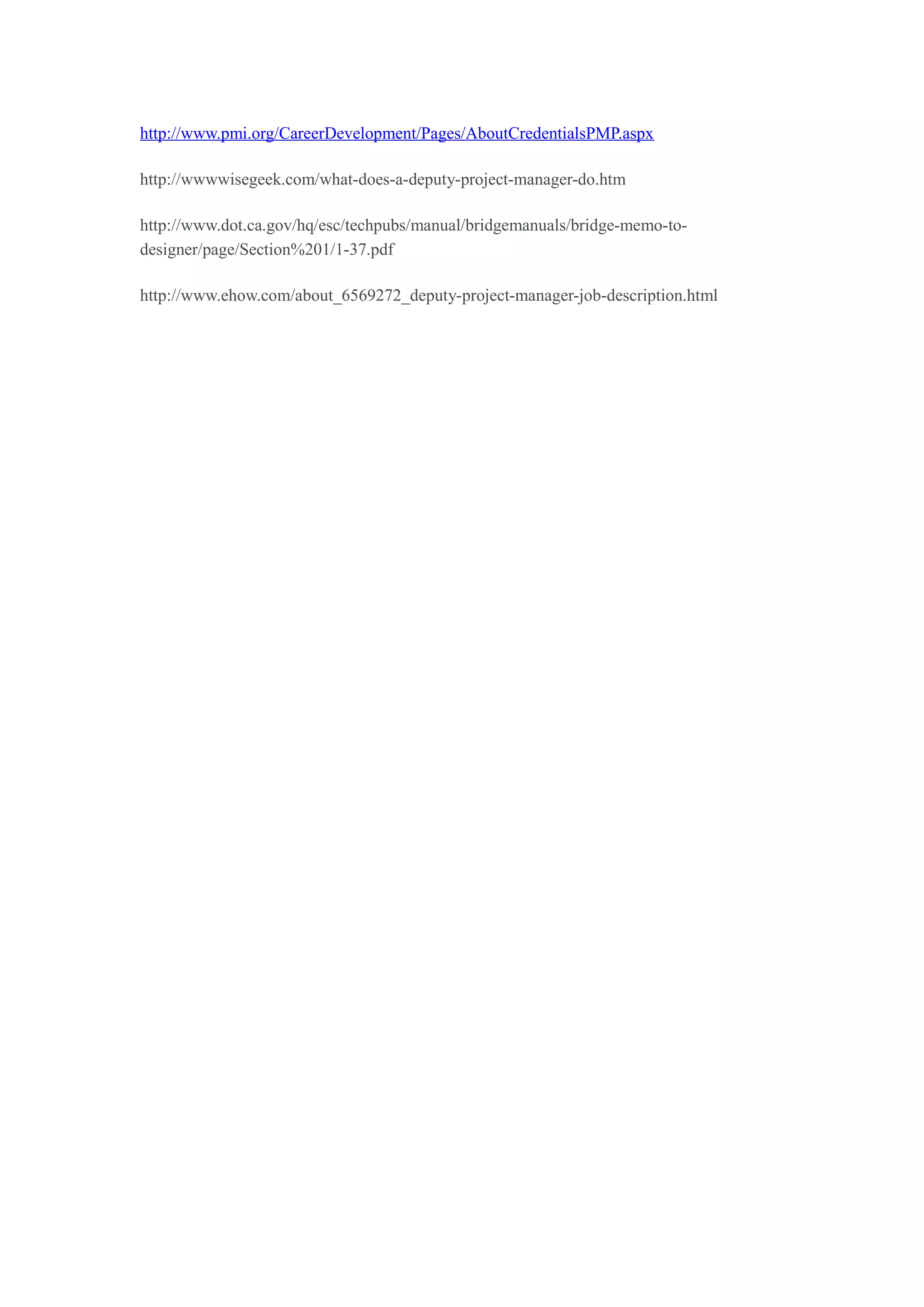 Project Engineer and Deputy project manger | DOC