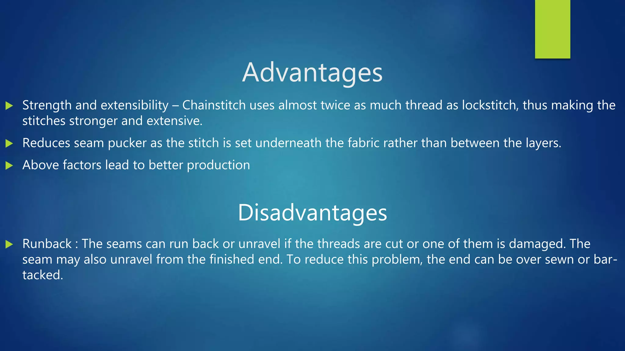 Multi thread chain stitch machines | PPTX